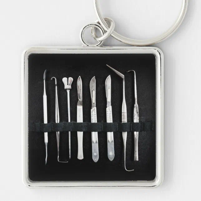 Assorted Antique Embalming Tools Keychain | Zazzle