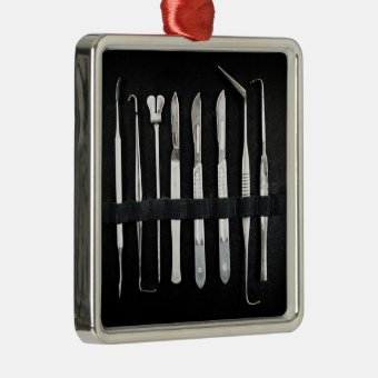 Assorted Antique Embalming Tools Metal Ornament | Zazzle
