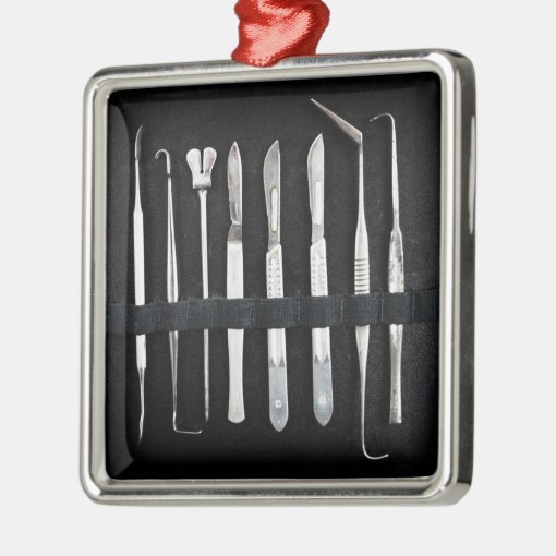 Assorted Antique Embalming Tools Metal Ornament | Zazzle