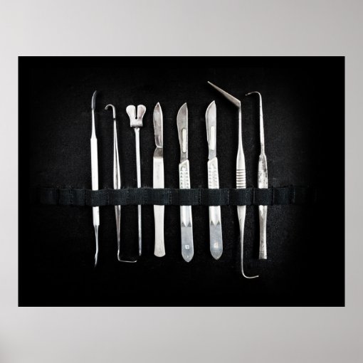 Assorted Antique Embalming Tools Poster | Zazzle