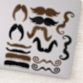 Assorted Black and Brown Mustache Sticker | Zazzle