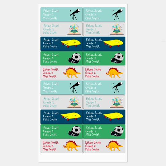 Assorted cute boy grade school kids' labels | Zazzle.com