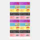 Assorted cute colorful girl grade school kids' labels | Zazzle