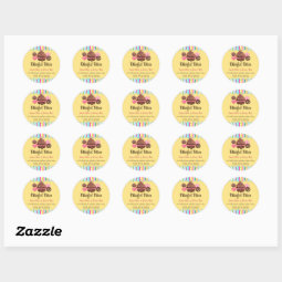 Assorted Desserts Bakery Packaing Classic Round Sticker | Zazzle
