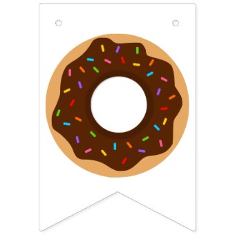 Assorted Donuts Bunting Flags | Zazzle