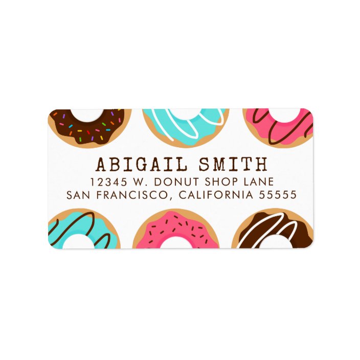 Assorted Donuts Label | Zazzle.com