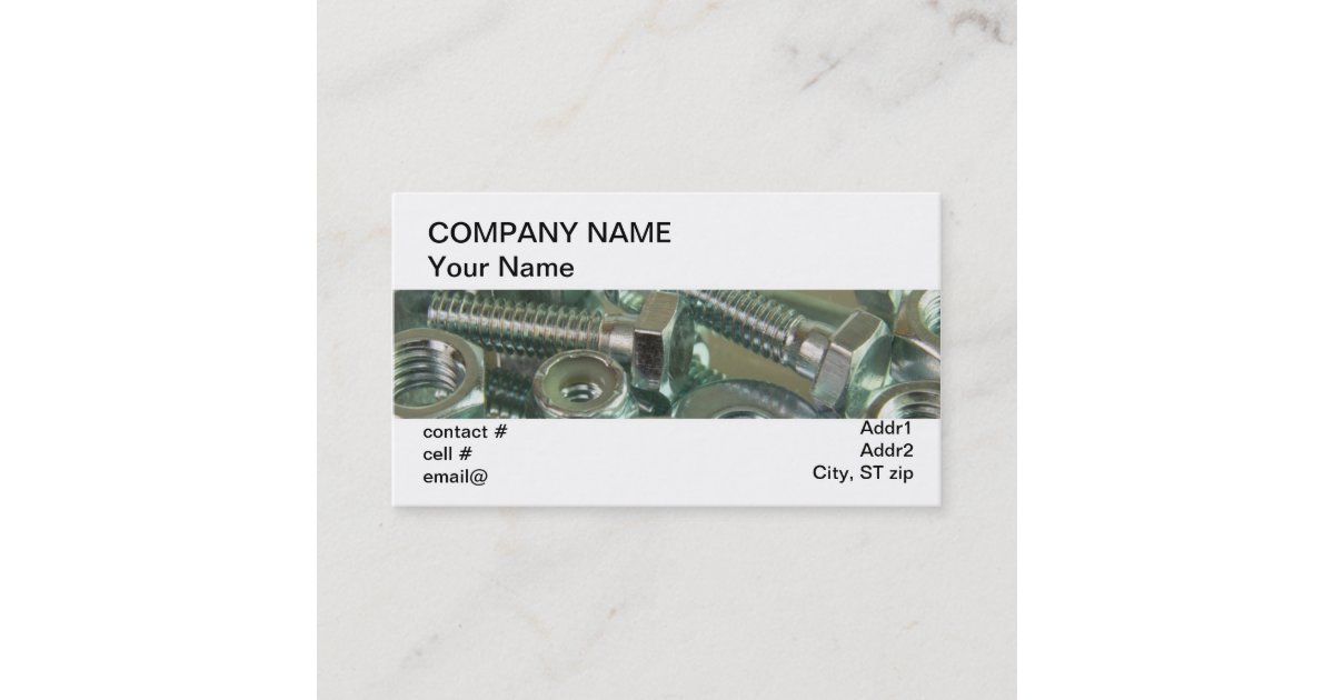 assorted fasteners business card | Zazzle