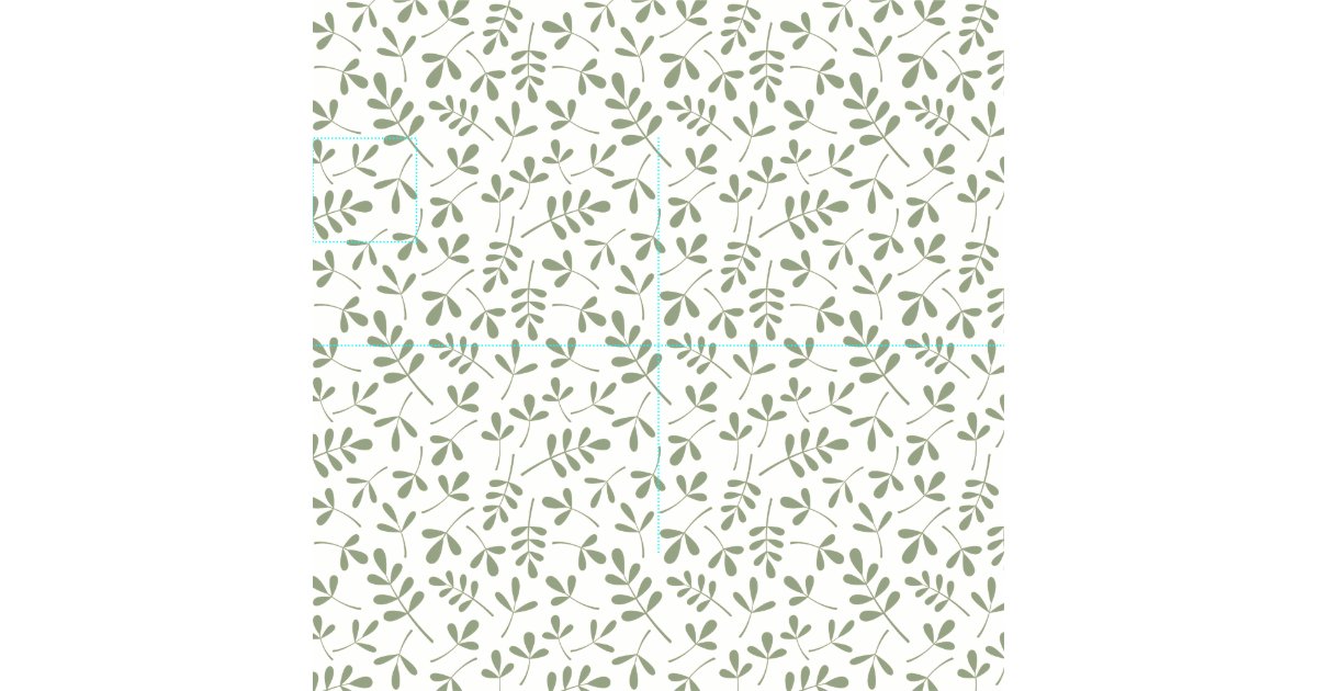 Assorted Green Leaves on Cream Pattern Fabric | Zazzle