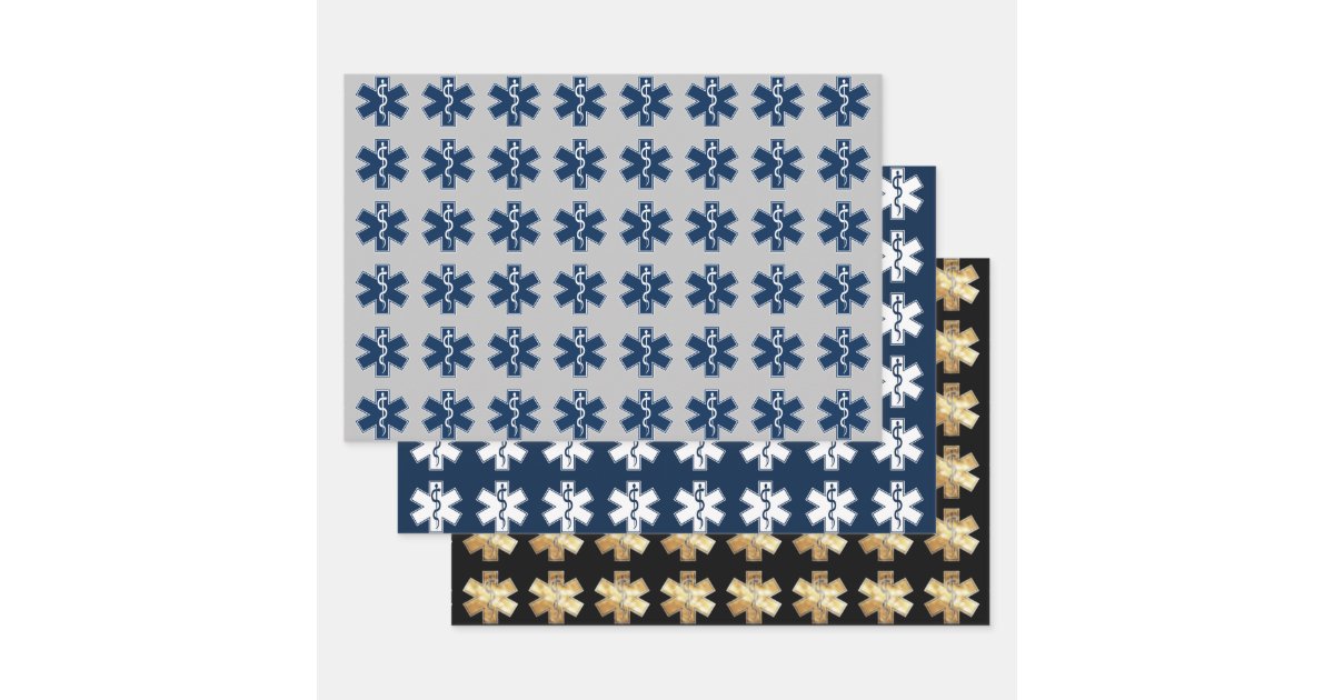 Assorted Paramedic EMT EMS Wrapping Paper Sheets | Zazzle