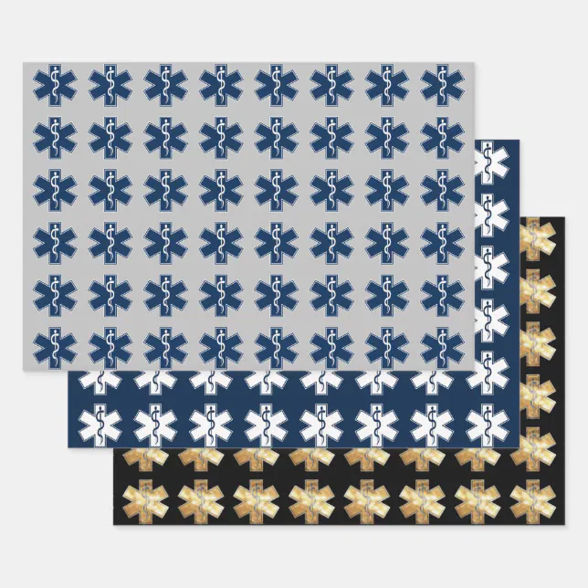 Assorted Paramedic EMT EMS Wrapping Paper Sheets | Zazzle