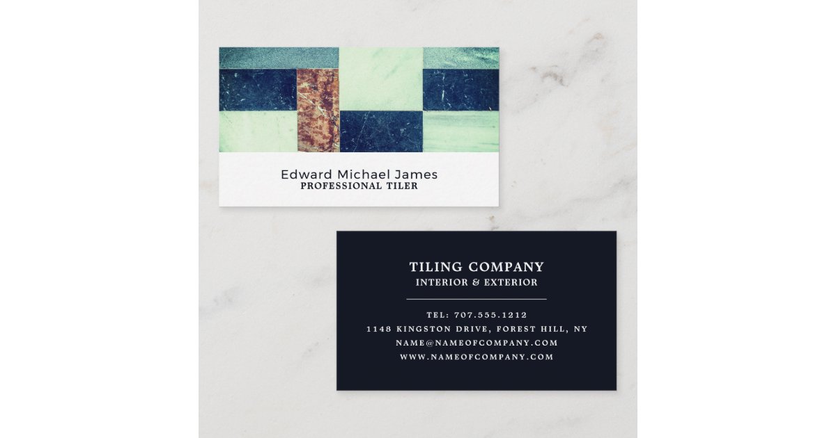 Assorted Tiles, Floorer, Tile Installer Business Card | Zazzle