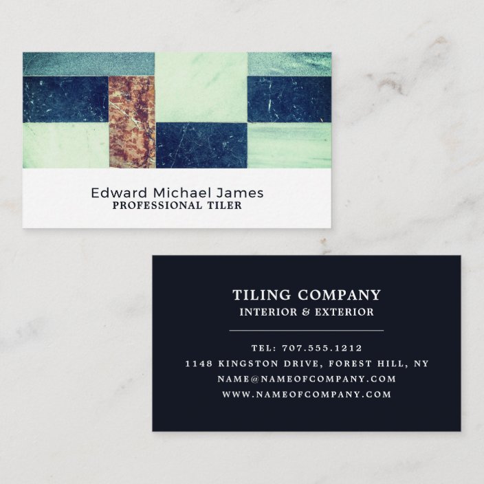 Assorted Tiles, Floorer, Tile Installer Business Card | Zazzle.com