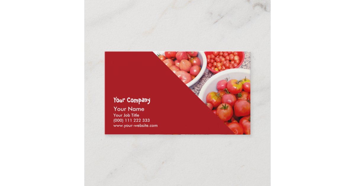 Assorted tomatoes business card | Zazzle