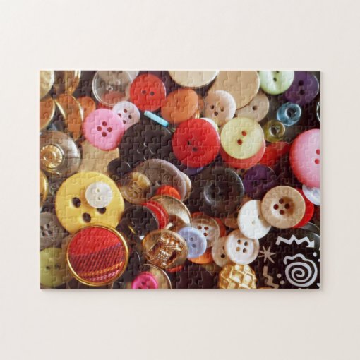 Assortment of Buttons Fun Haberdashery Jigsaw Puzzle | Zazzle