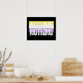 Assume Nothing Nonbinary Pride Flag Poster | Zazzle