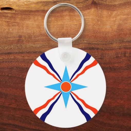 assyrian people ethnic flag keychain | Zazzle
