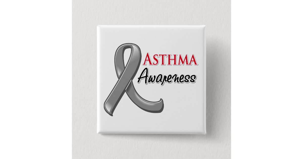 Asthma Awareness Ribbon Button | Zazzle