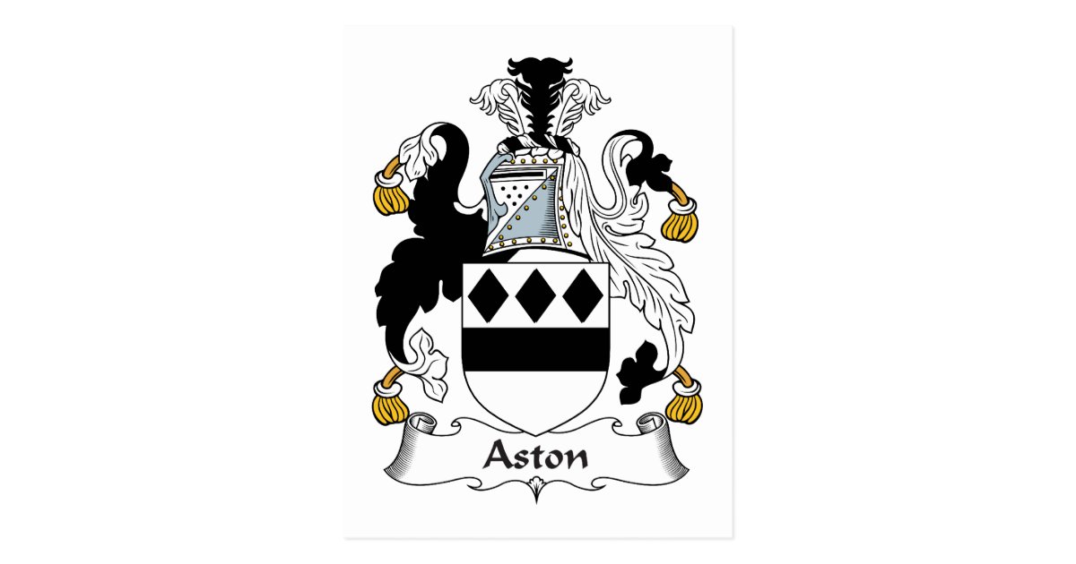 Aston Family Crest Postcard | Zazzle.com