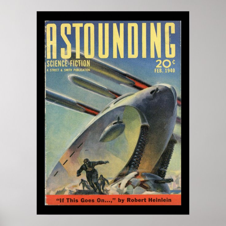 Astounding Science Fiction_ February 1940_Pulp Art Poster | Zazzle