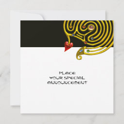 ASTRAL LABYRINTH , black and white ,blue Invitation | Zazzle