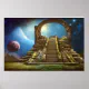Astral Ruins Digital Art Poster | Zazzle