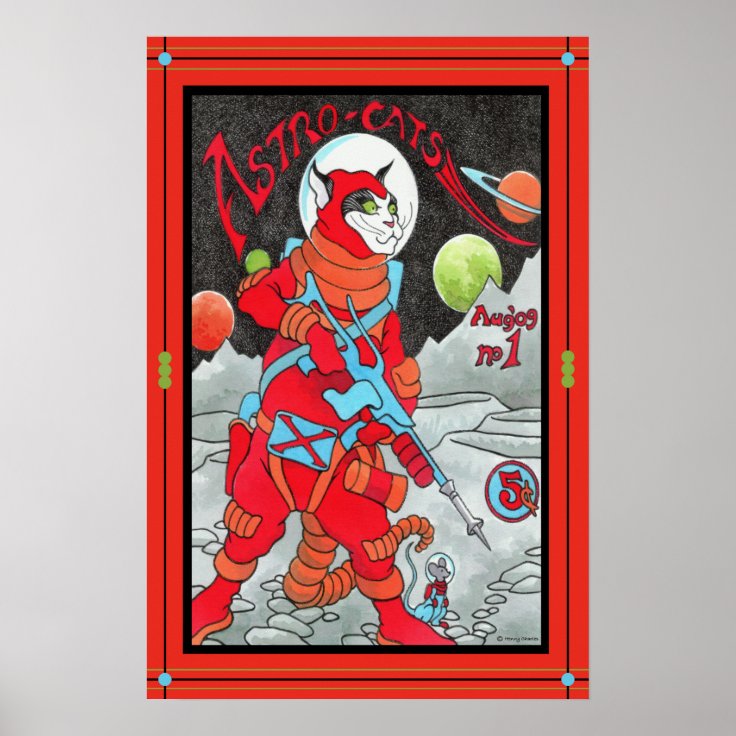 "Astro-Cats" Poster | Zazzle