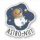 Astro-nut Funny Nut Astronaut Pun Sticker | Zazzle