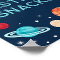 Astro Snacks Space Astronaut Planets Birthday Poster | Zazzle
