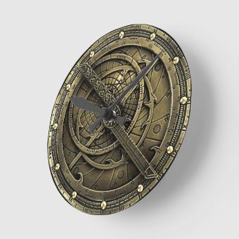 Astrolabe wall clock | Zazzle