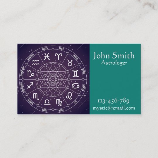 Astrologer Astrology business services purple Business Card | Zazzle.com