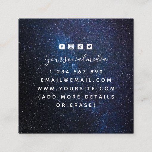 Astrologist Blue Cosmic Sky Star Constellation Square Business Card ...