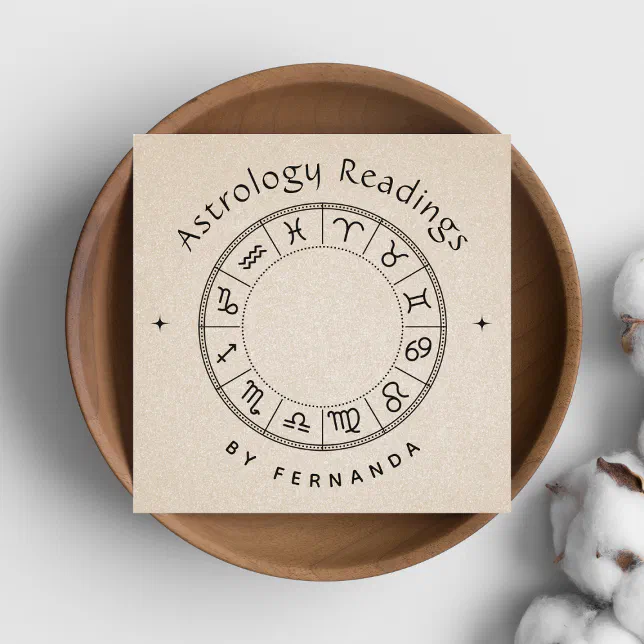 Astrology Readings Zodiac Lunar Sign Astrologist Square Business Card ...