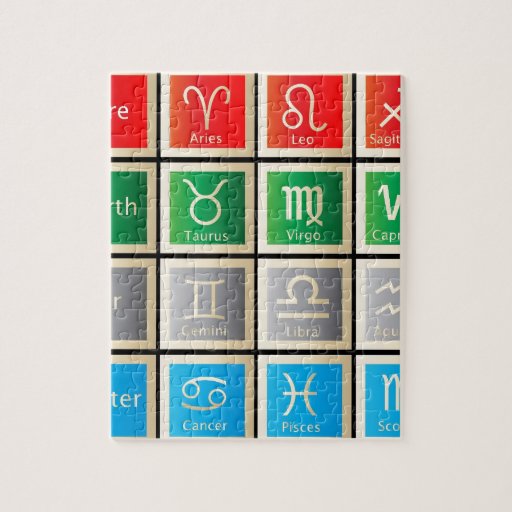 astrology signs birth signs zodiac astrology puzzle | Zazzle
