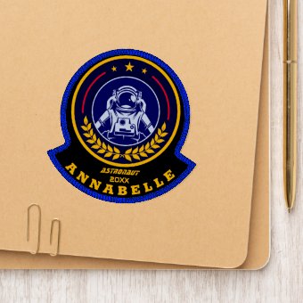 Astronaut ADD YOUR NAME Patch | Zazzle