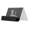 Astronaut and alien desk business card holder | Zazzle