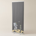 Astronaut and alien retractable banner | Zazzle