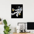 Astronaut Beer Party Poster | Zazzle