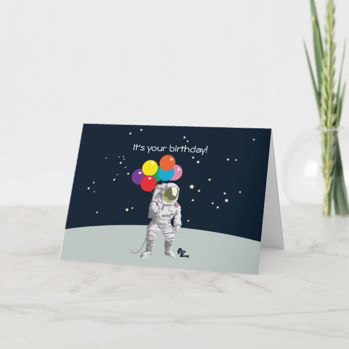 Astronaut Birthday Card | Zazzle.com