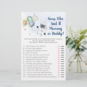 Astronaut Blue Gold Space Guess Who Said It Game | Zazzle