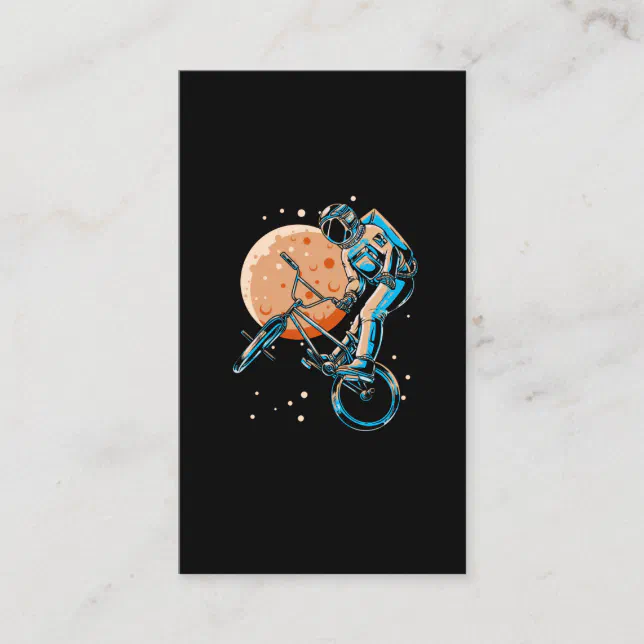 Astronaut BMX Moon Space Biker Business Card | Zazzle