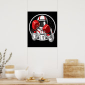 Astronaut Boxing Poster | Zazzle