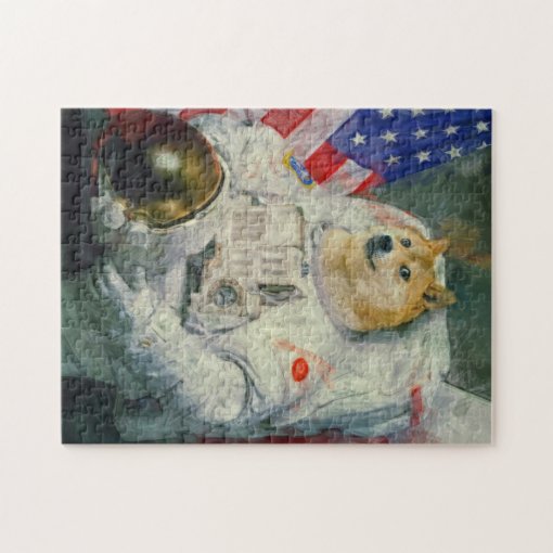 Astronaut Doge paint version Jigsaw Puzzle | Zazzle