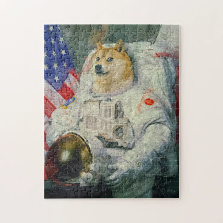 Astronaut Doge paint version Jigsaw Puzzle | Zazzle