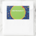 Astronaut Favor Box Blank Name Stickers | Zazzle