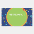Astronaut Favor Box Blank Name Stickers | Zazzle