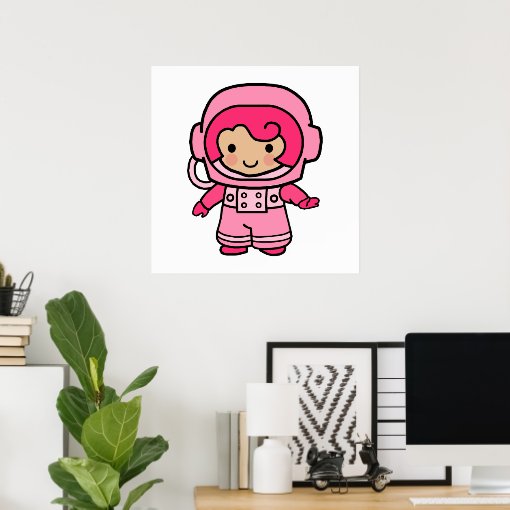 Astronaut Girl Poster | Zazzle