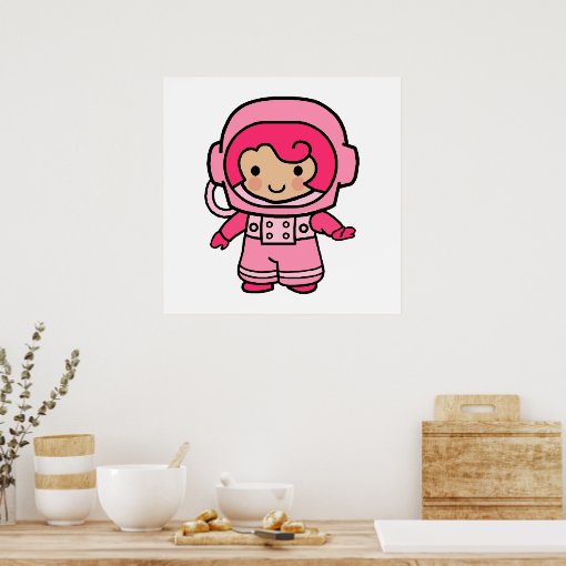 Astronaut Girl Poster | Zazzle