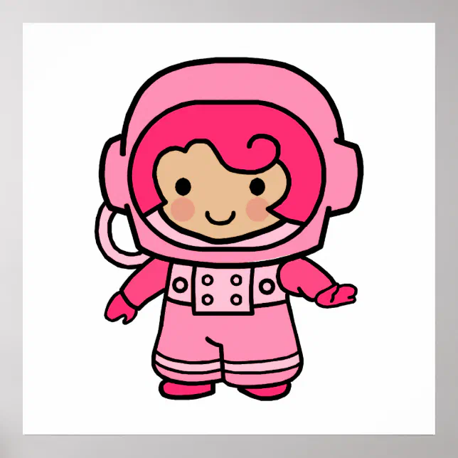 Astronaut Girl Poster | Zazzle