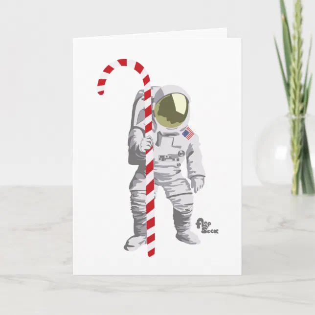 Astronaut Holiday Card | Zazzle