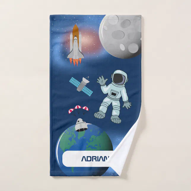 Astronaut in Space Galaxy Theme Bath Towel Set | Zazzle